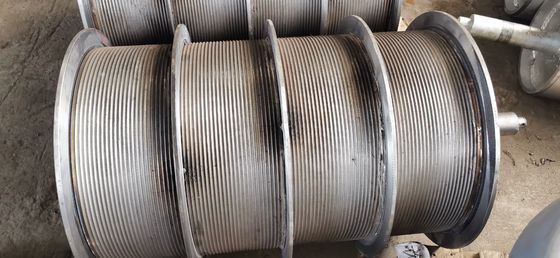 Slowly Speed Grooved Winch Drum For Manned Elevator Carry People For ...