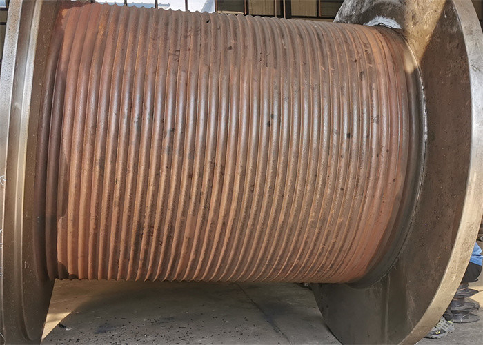 Offshore Platform Large Diameter Marine Winch Drum With Lebus Groove