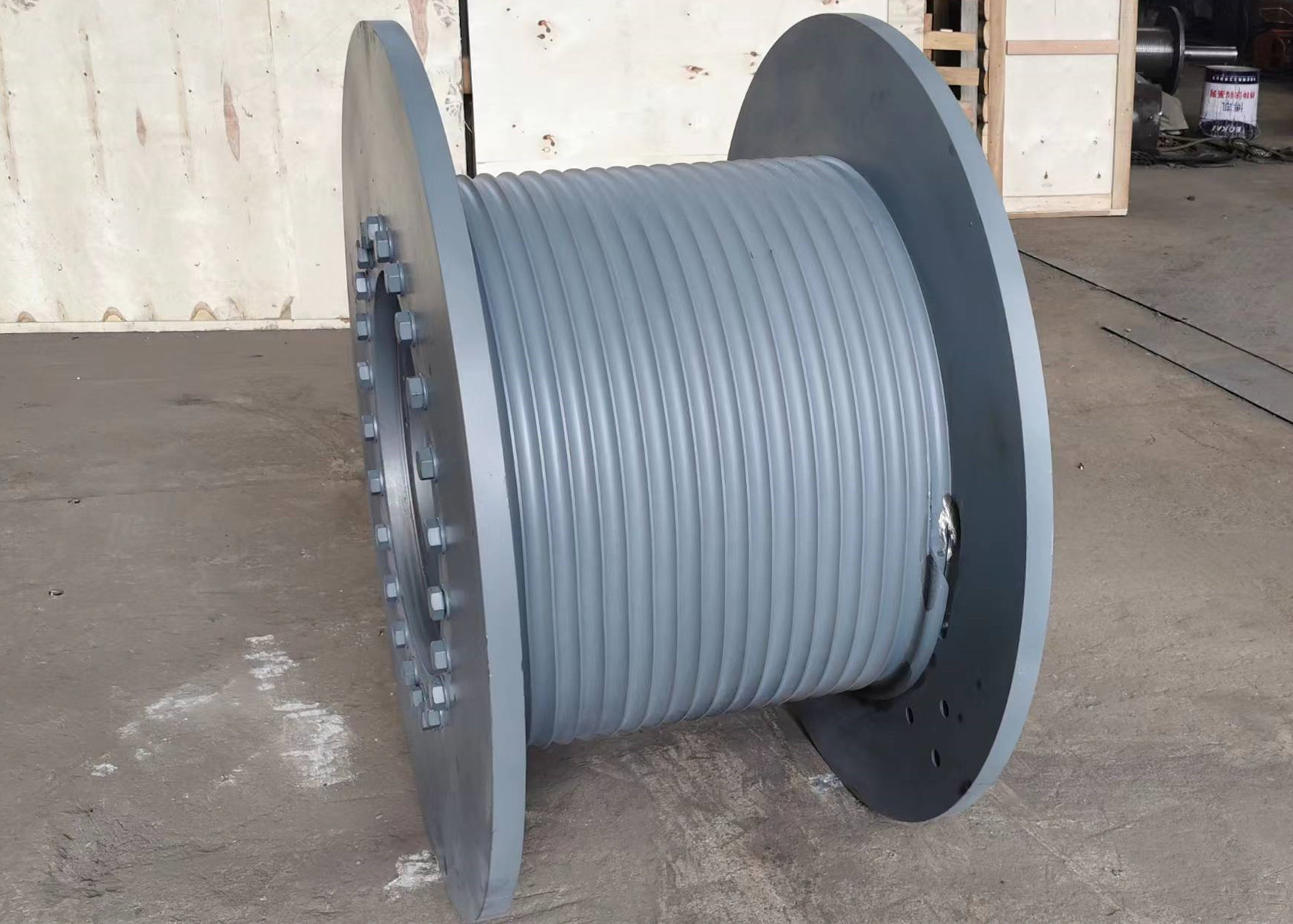 Carbon Steel Lebus Grooved Cable Drum Bolted Connection
