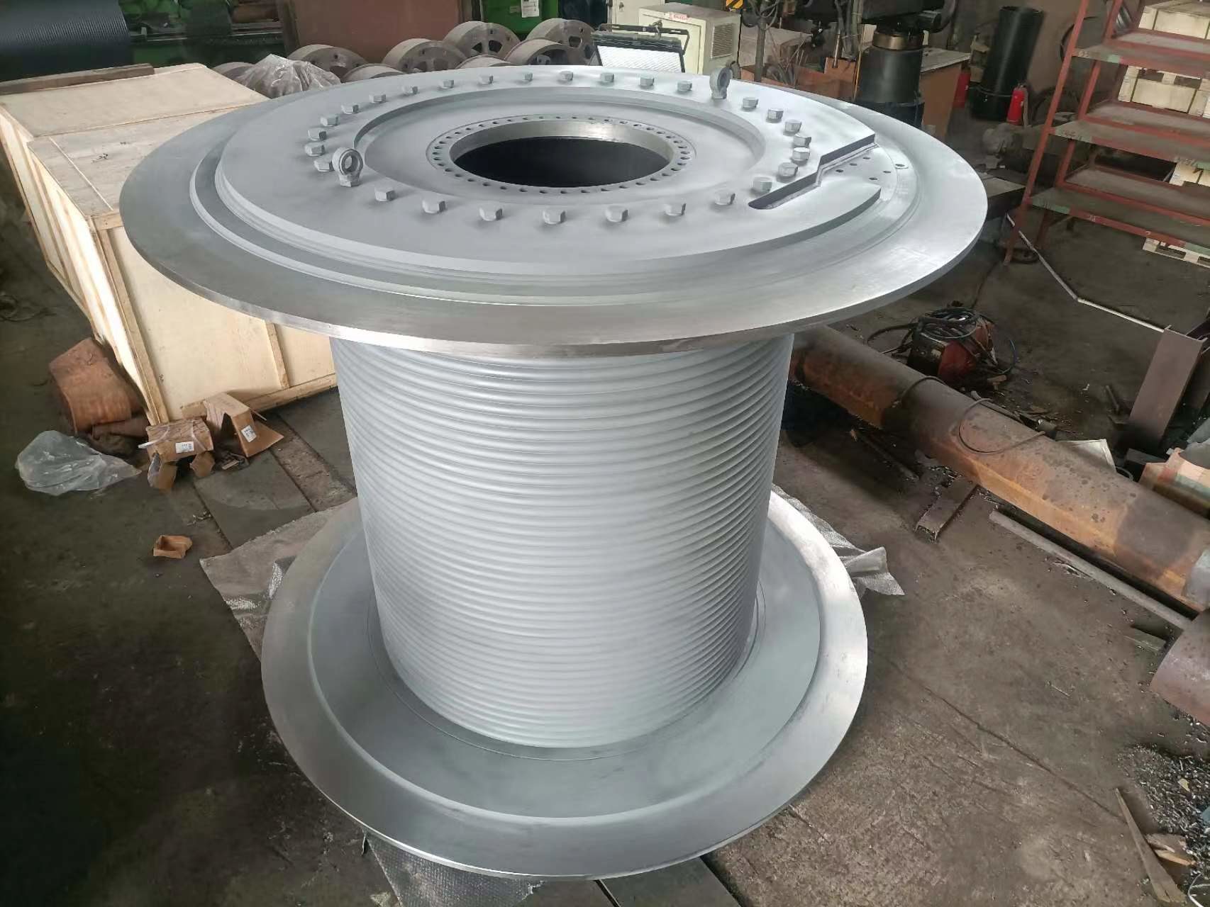 Steel Rope Cable Winch Drum Variable Speed Capability For Heavy Duty ...