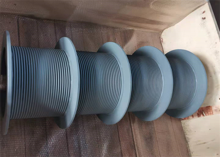 500KN Grooved Wire Rope Drum Customized For Marine Slipway Winch