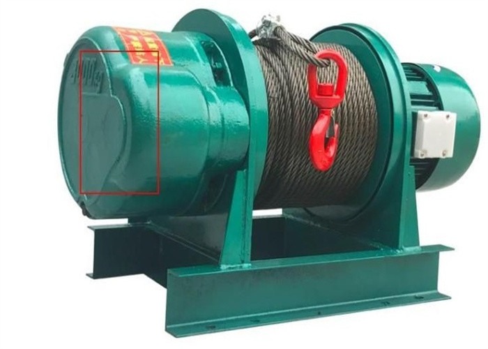 Fixed Single Drum Electric Rope Winch Compact Structure For Heavy Work