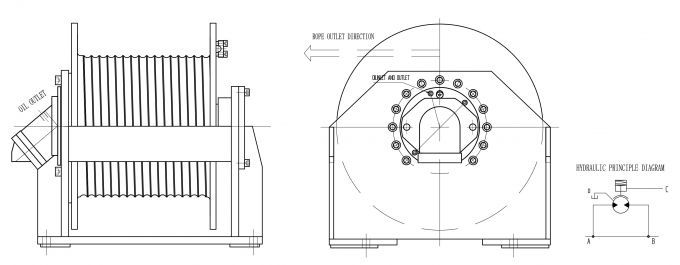 High Polymer Grooved Drum Lebus Sleeve For Hydraulic Power Wire Rope Winch
