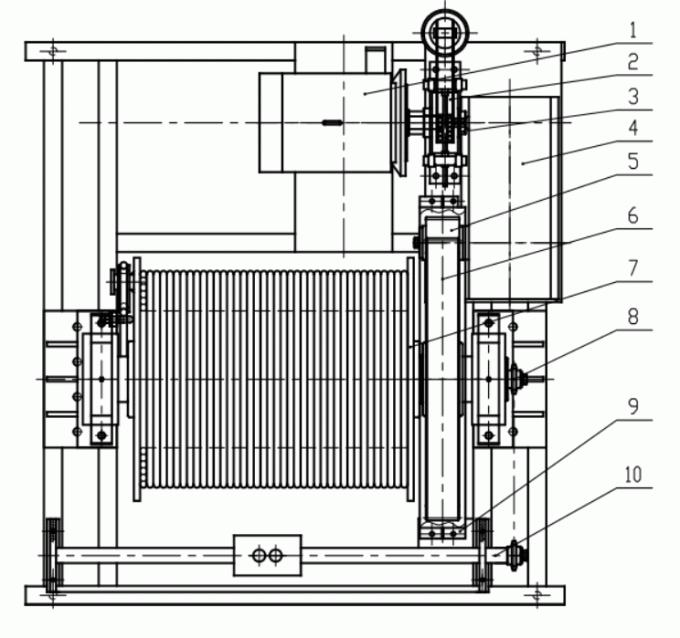 40m Rope Grooved Winch Drum Multi Layers With ABS Certification